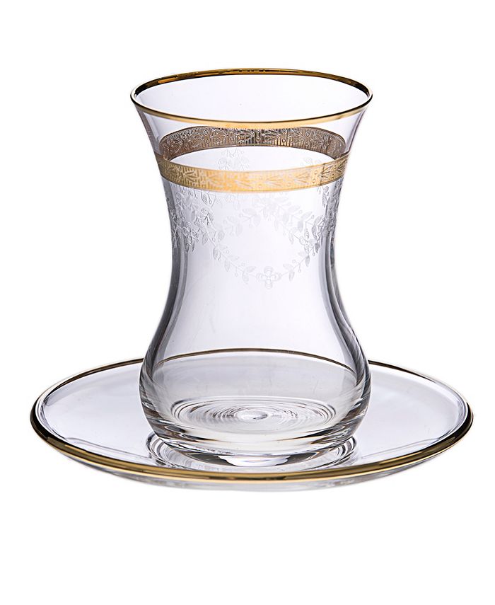 Classic Touch Set of 6 Tea Set with 14K Gold Design - Macy's