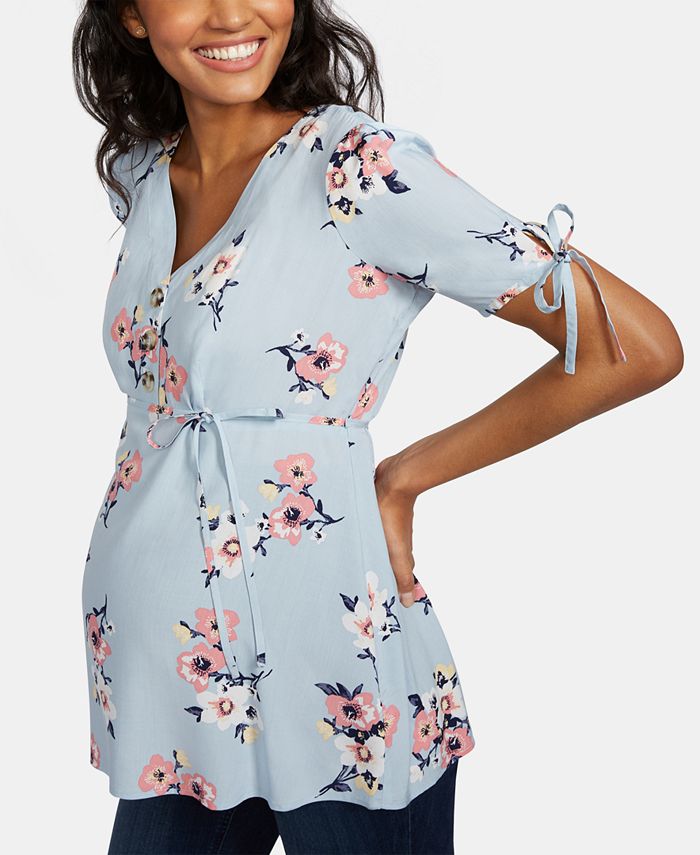 Motherhood Maternity Floral-Print Top - Macy's Motherhood Maternity Floral-Print Top - Macy's