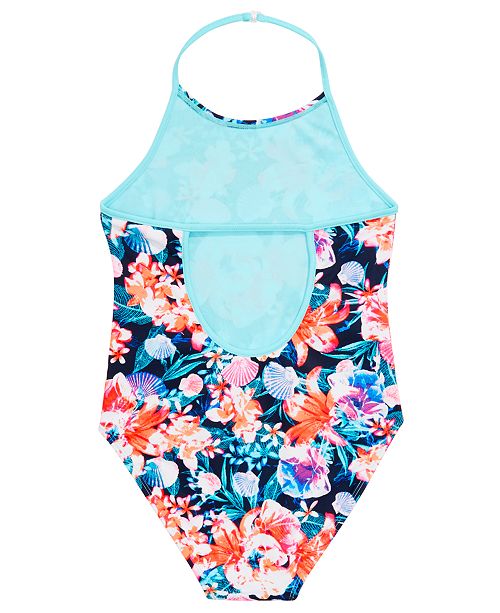 Ideology Big Girls 1 Pc Floral Print Swimsuit Created For Macys