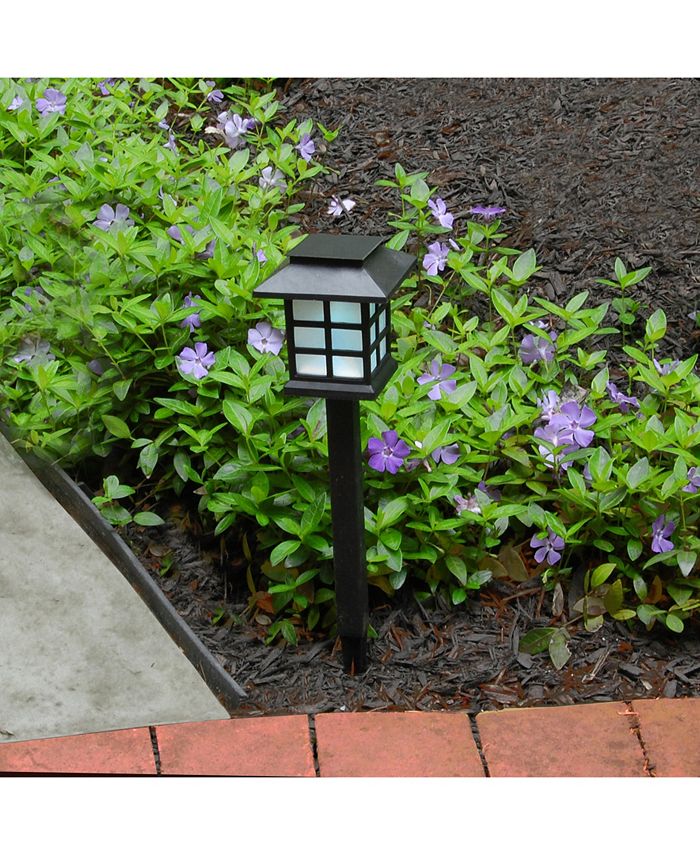 Macy's Lumabase Set of 4 Black Window Solar Ground Stake - Macy's