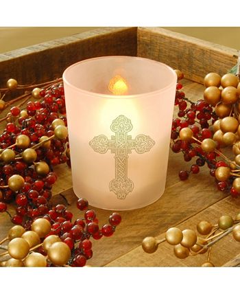 JH Specialties Inc/Lumabase Lumabase Set of 2 Cross Flickering LED ...