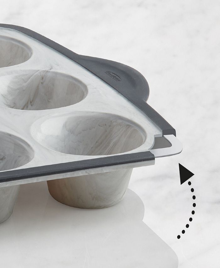 Trudeau Structured Silicone 12 Count Muffin Pan Marble - Macy's