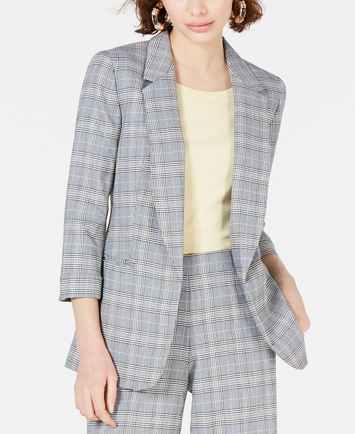 Bar III Plaid Blazer, Created for Macy's - Macy's