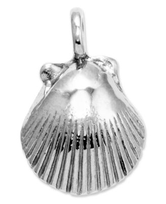 14k White Gold Charm, Seashell Charm - Macy's