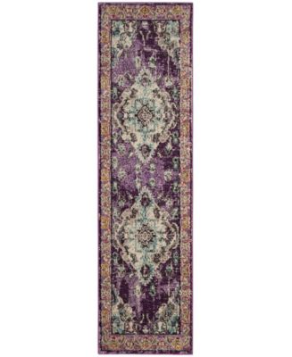 Safavieh Monaco Violet and Light Blue 2'2" x 8' Runner Area Rug - Macy's