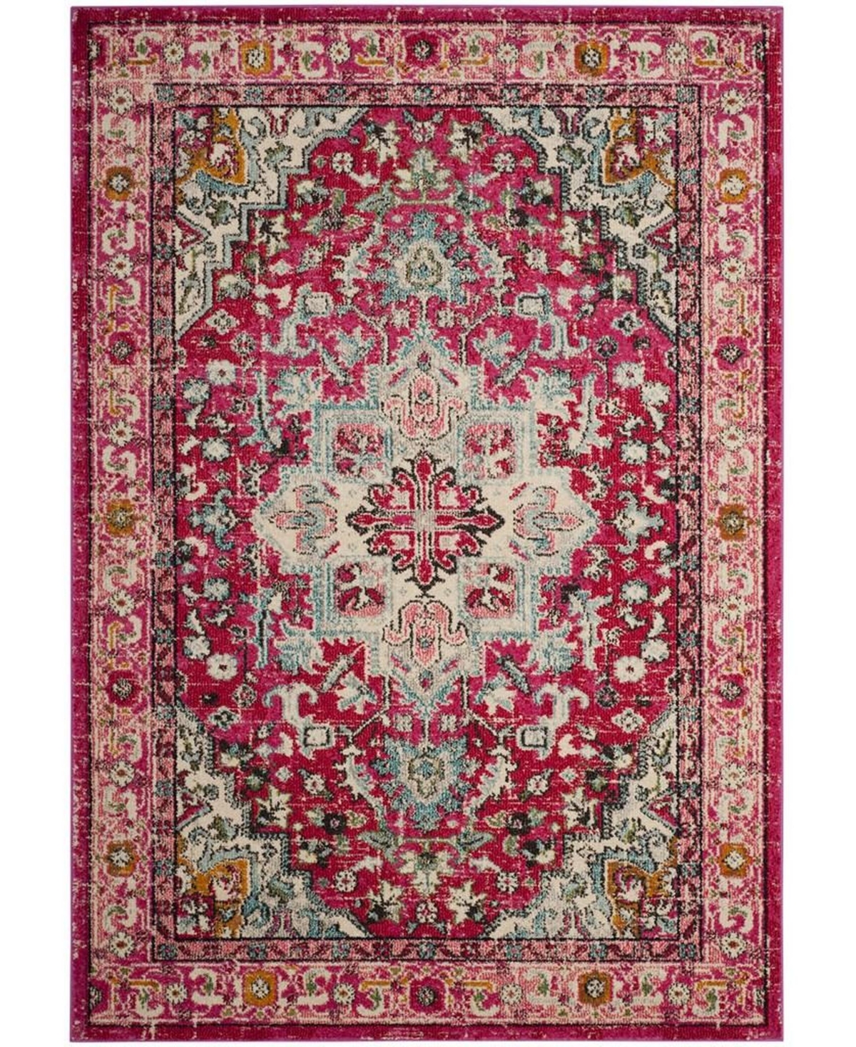 Click here for Safavieh Monaco MNC250 Fuchsia and Light Blue 51 x... prices