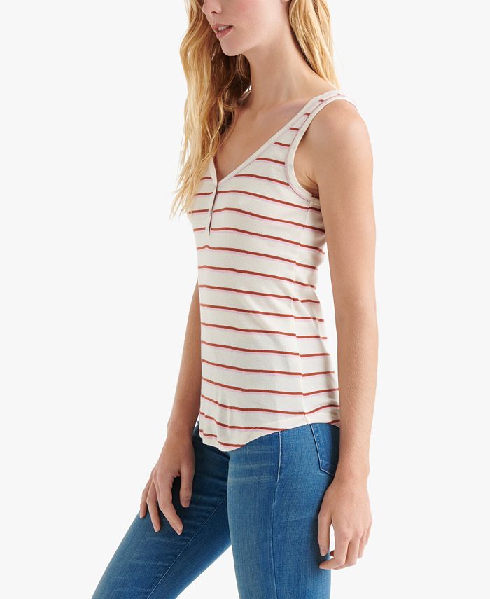 Lucky Brand Striped Tank Top - Macy's