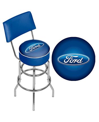 Trademark Global Ford Swivel Bar Stool with Back - The Universal Car ...