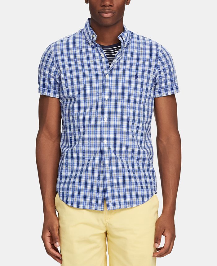 Polo Ralph Lauren Men's Classic-Fit Seersucker Shirt - Macy's