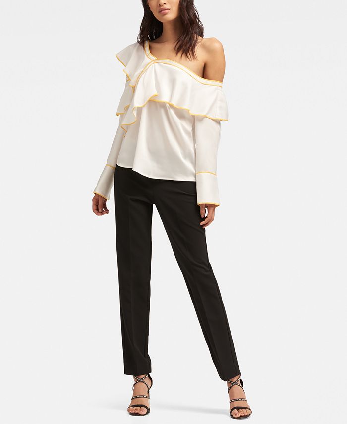 DKNY Long-Sleeve Ruffle Top - Macy's