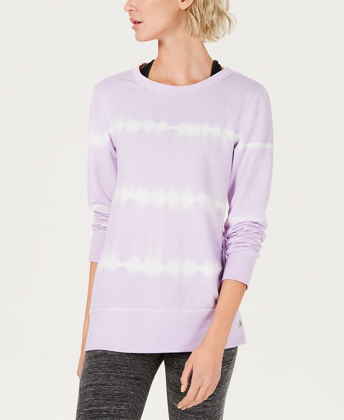 Ideology Tie-Dye Lattice-Back Top, Created for Macy's - Macy's