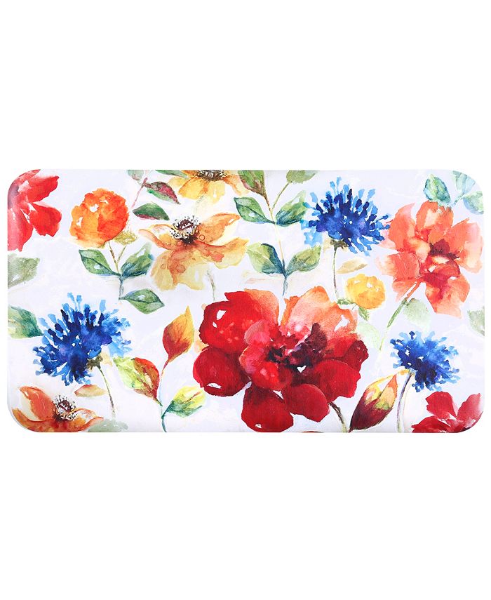 Home Dynamix David Burke Premier Flowers Cushioned Anti-Fatigue Kitchen ...