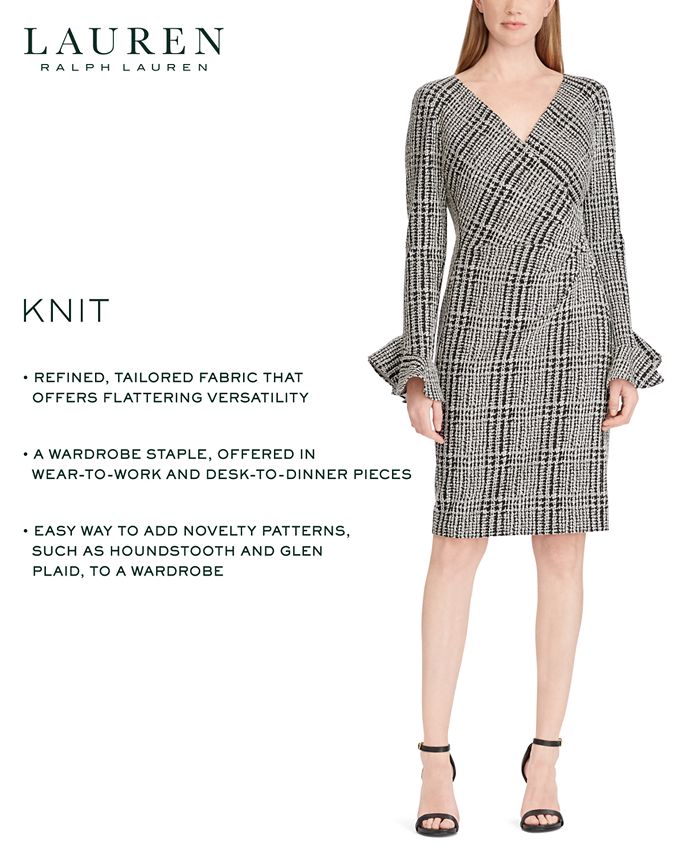 Lauren Ralph Lauren Plaid Ruched Dress, Created for Macy's - Macy's
