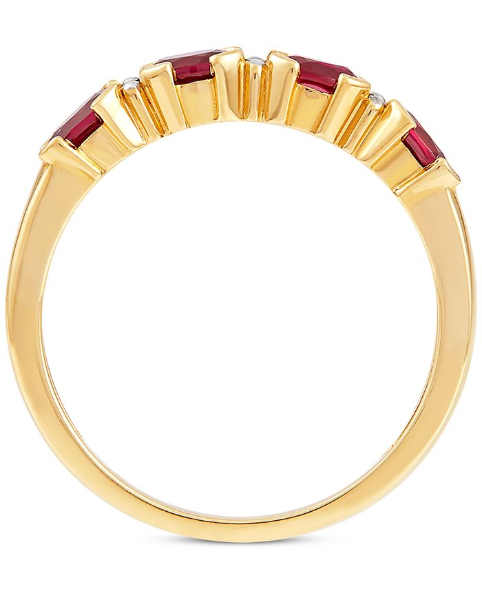 Macy's Ruby (9/10 ct. t.w.) & Diamond Accent Ring in 14k Gold - Macy's