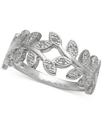 Giani Bernini Cubic Zirconia Vine Ring in Sterling Silver, Created for ...
