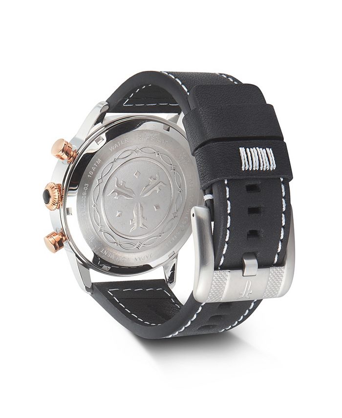 Frye Mens' Graham Chronograph Black Leather Strap Watch - Macy's