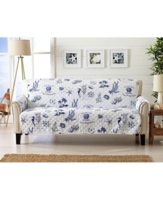 Sofa Saver Coastal Printed Reversible Sofa Furniture Protector - Macy's