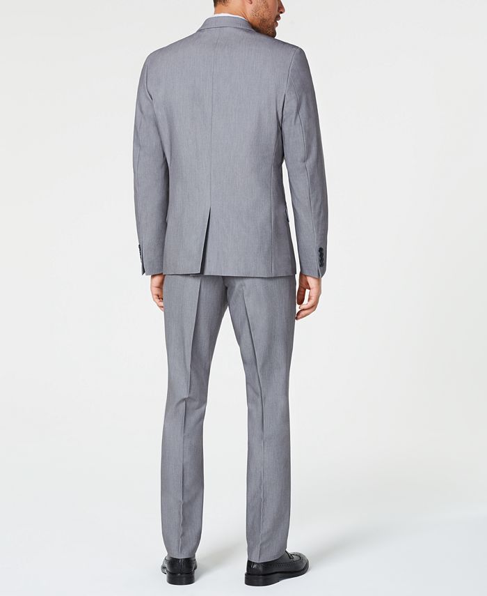 Billy London Men's Slim-Fit Performance Stretch Light Gray Suit - Macy's