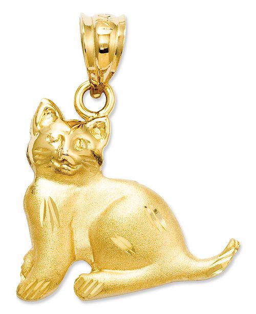 Macy's 14k Gold Charm, Cat Charm & Reviews - Jewelry & Watches - Macy's