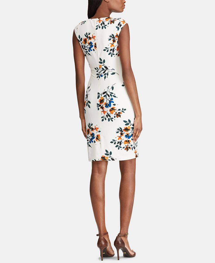 Lauren Ralph Lauren Petite Ruched Dress - Macy's