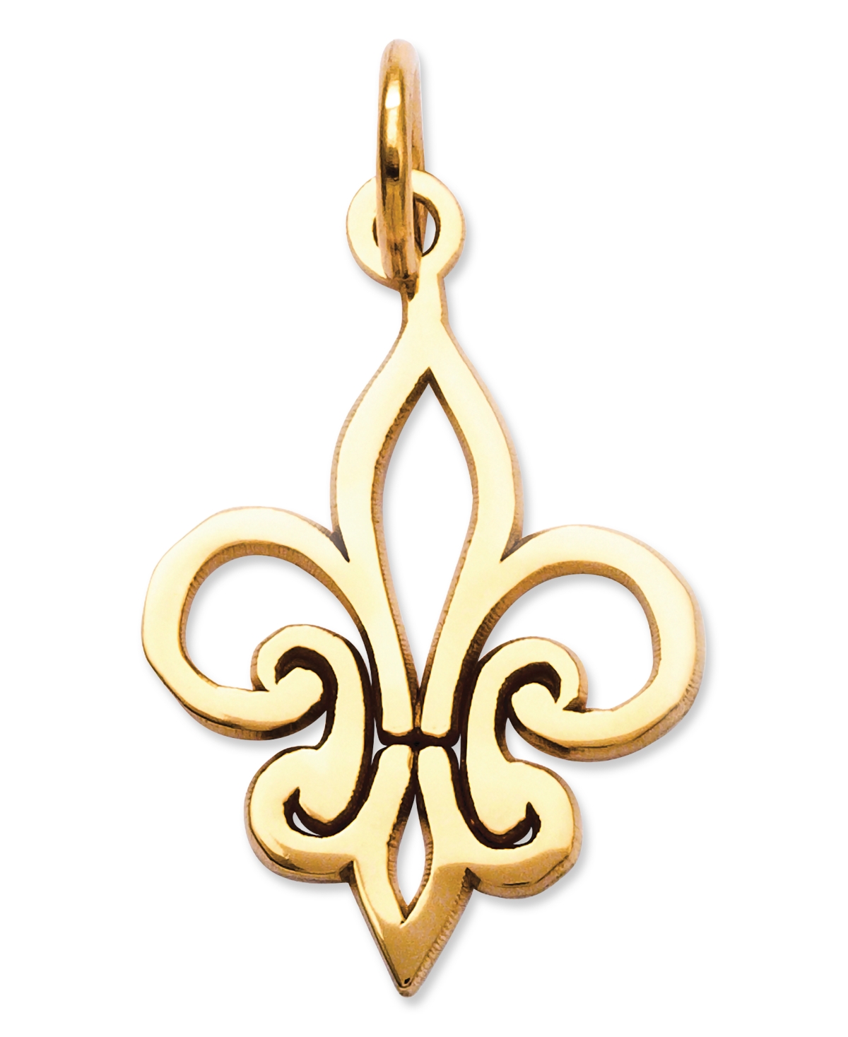 Click here for 14k Gold Charm  Fleur De Lis Charm prices