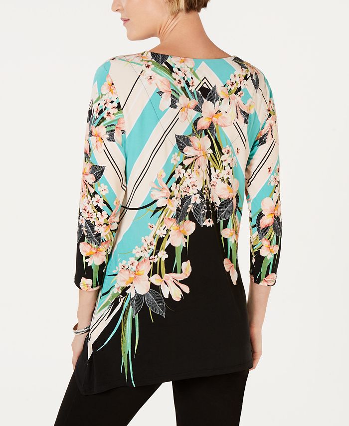 JM Collection Mitered Melody Tunic, Created for Macy's - Macy's