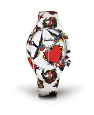 Doodle Watch Swallows And Hearts - Macy's