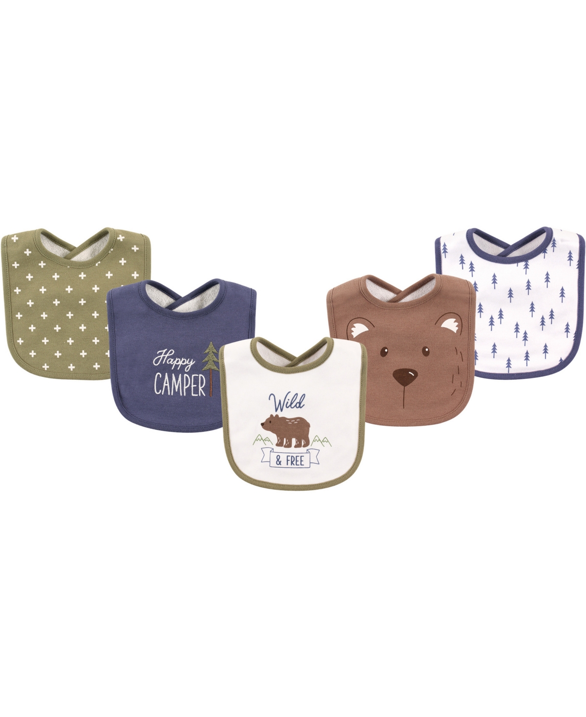 Click here for Hudson Baby Boys 5Pk Interlock Bibs - Bear prices