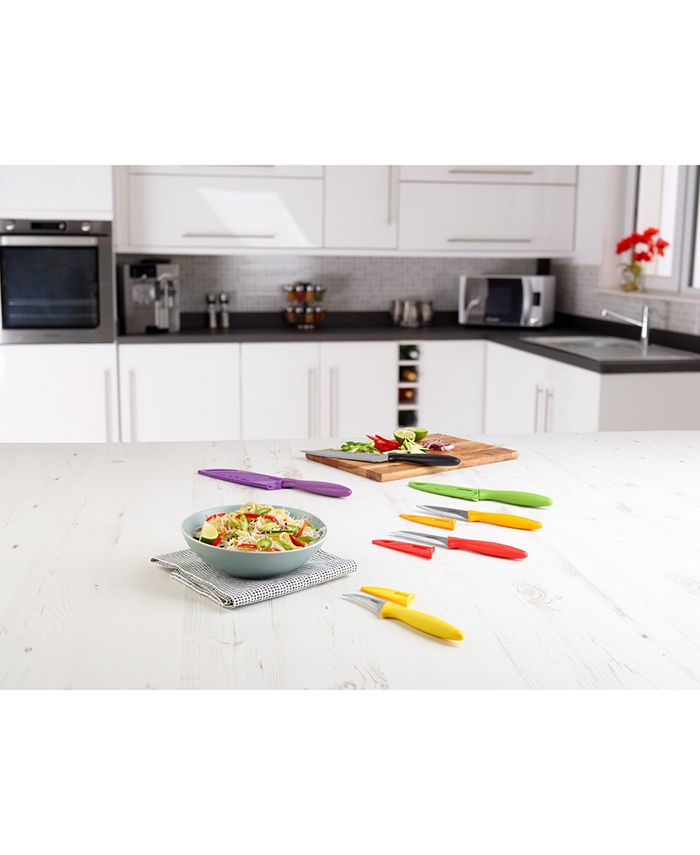 Zyliss 6 Piece Kitchen Knife Set with Sheath Covers, Stainless Steel ...