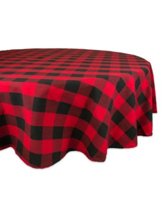 Buffalo Check Tablecloth 70" Round - Macy's