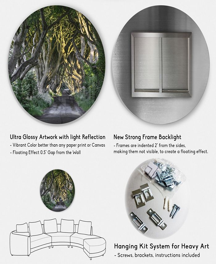 Design Art Designart 'The Dark Hedges Ireland Landscape' Disc ...