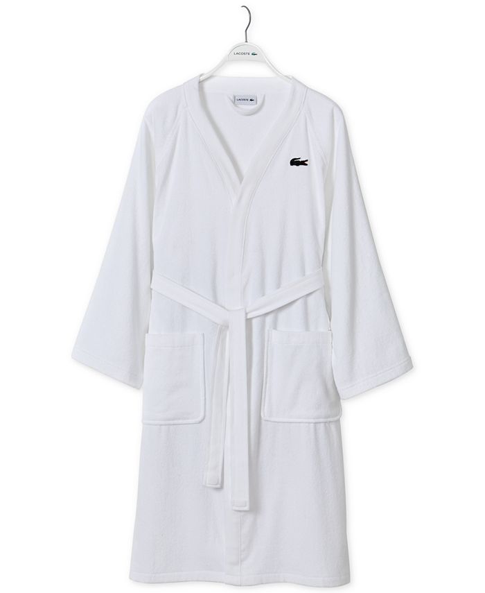 Lacoste Home Logo Patch 100% Cotton Pique Bath Robe & Reviews - Home ...