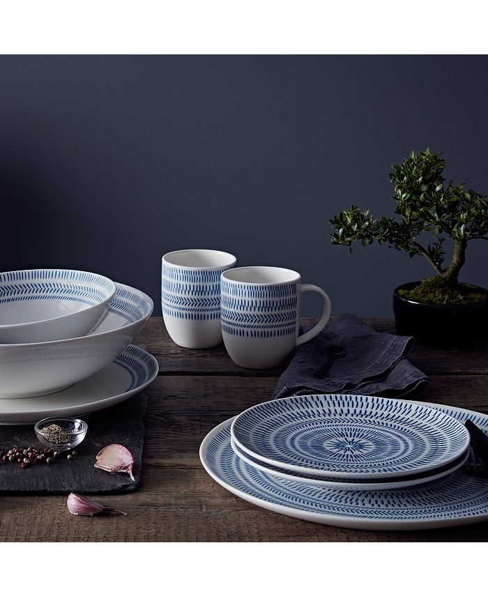ED Ellen Degeneres Crafted by Royal Doulton Chevron 16-Piece Dinnerware ...