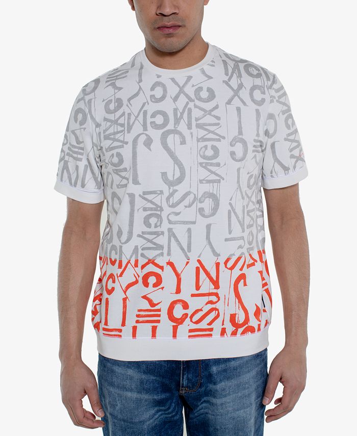 Sean John Men's Regular-Fit Logo Graphic Short-Sleeve Sweater - Macy's