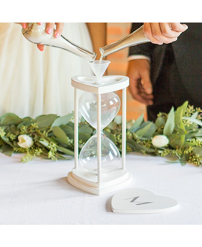 Cathy's Concepts Personalized Silver Unity Sand Ceremony Hourglass Set ...