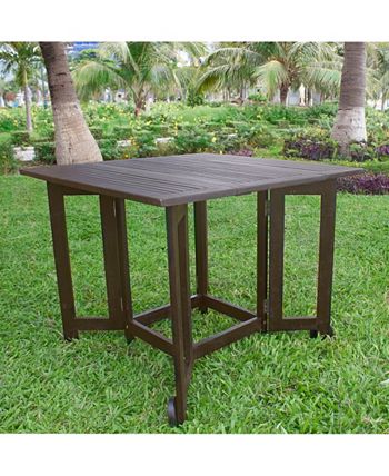 northbeam Eucalyptus Folding Square Table - Macy's