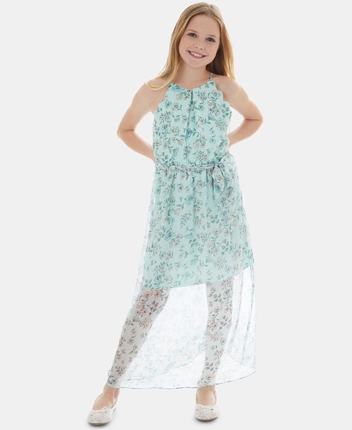BCX Big Girls Floral-Print Maxi Dress - Macy's