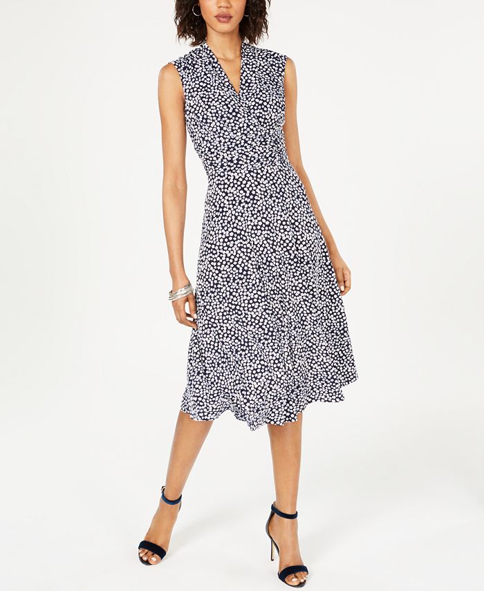 Jessica Howard Ruched Midi Dress - Macy's