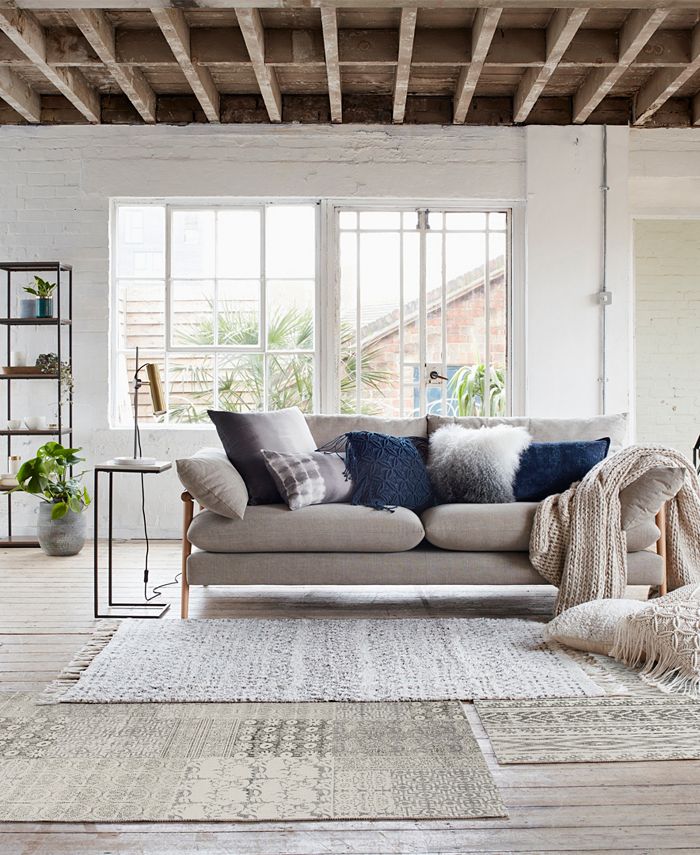 French Connection Boise Stonewash Printed Cotton 27" x 45" Accent Rug ...