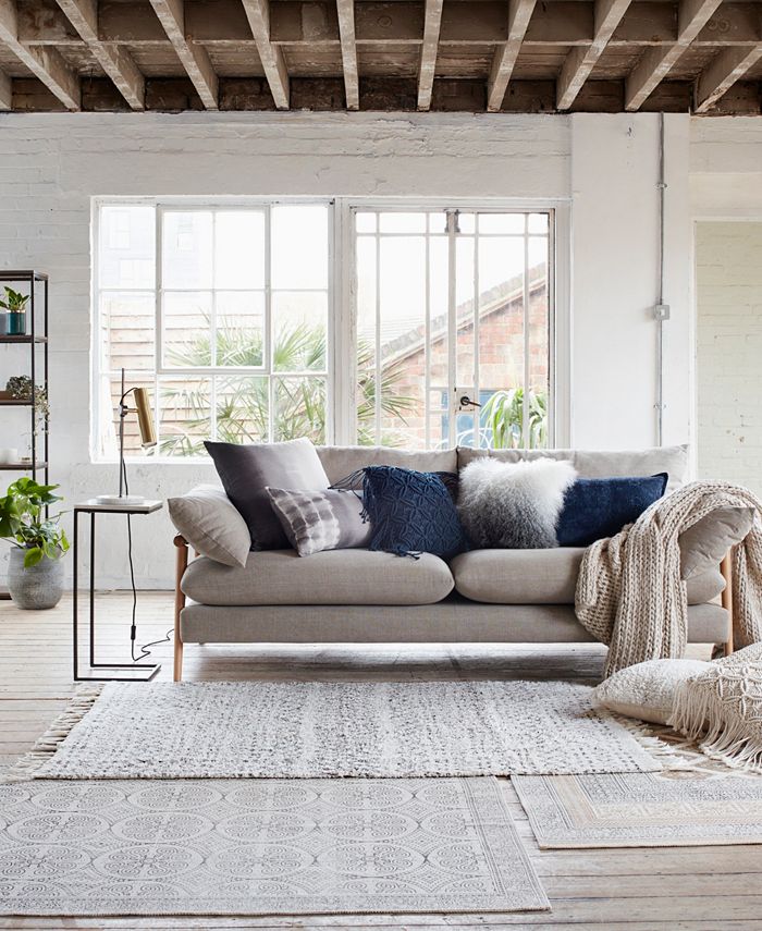 French Connection Bale Stonewash Printed Cotton 30" x 50" Accent Rug ...