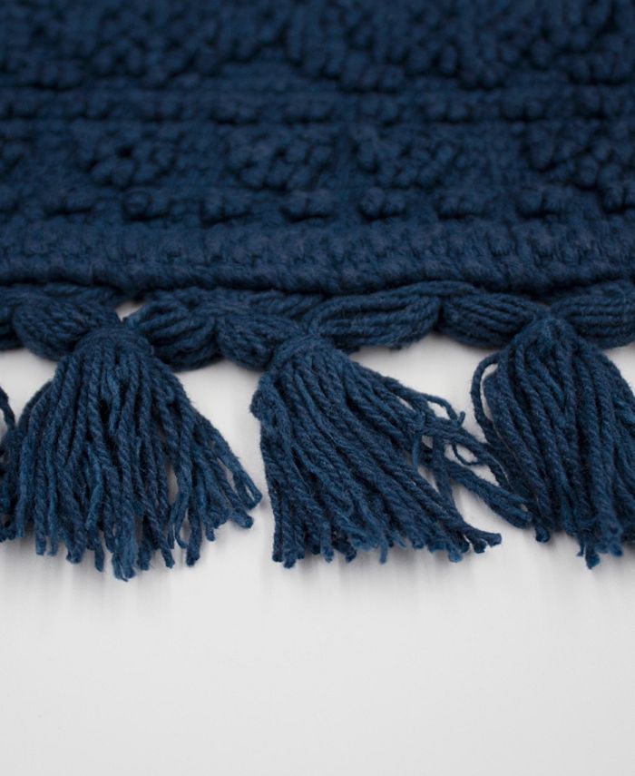 French Connection Nellore Fringe Cotton 17" x 24" Bath Rug - Macy's