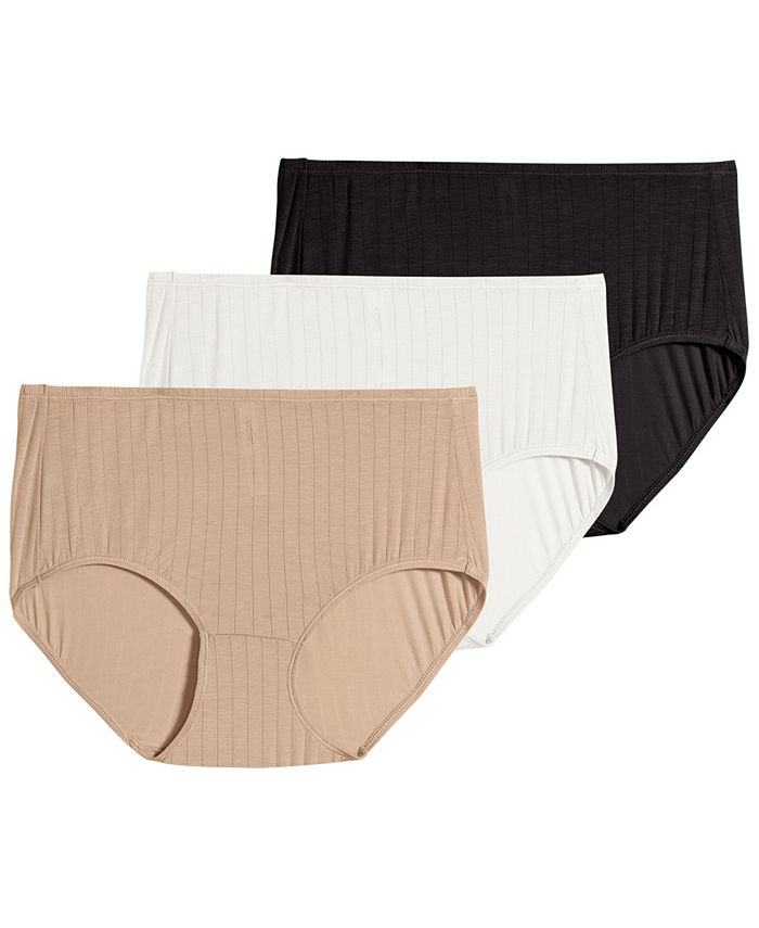 Jockey Women's 3-Pk. Supersoft Breathe Drop-Needle Knit Briefs 2373 ...