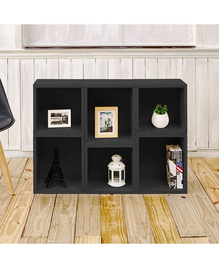 Way Basics Eco Stackable Arlington Modular Bookcase and Storage Shelf ...