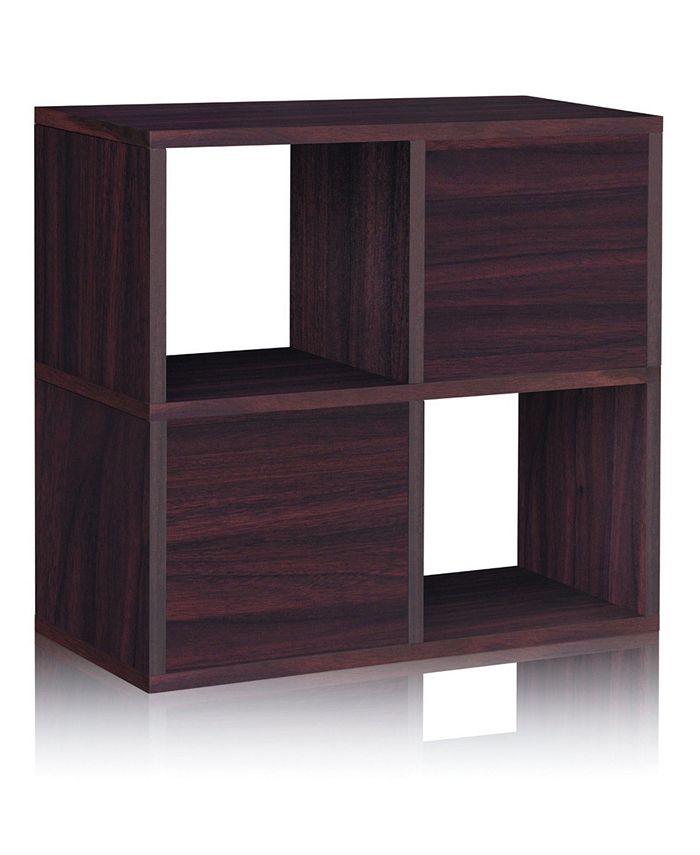 Way Basics Eco 4 Cubby Bookcase, Stackable Organizer and Storage Shelf ...