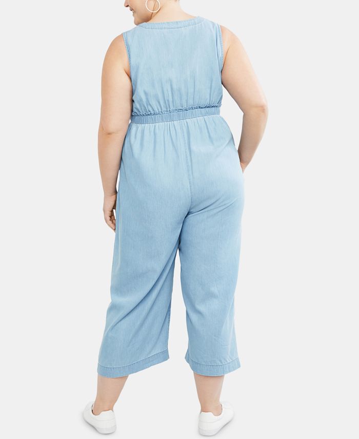 Motherhood Maternity Plus Size Chambray Jumpsuit - Macy's