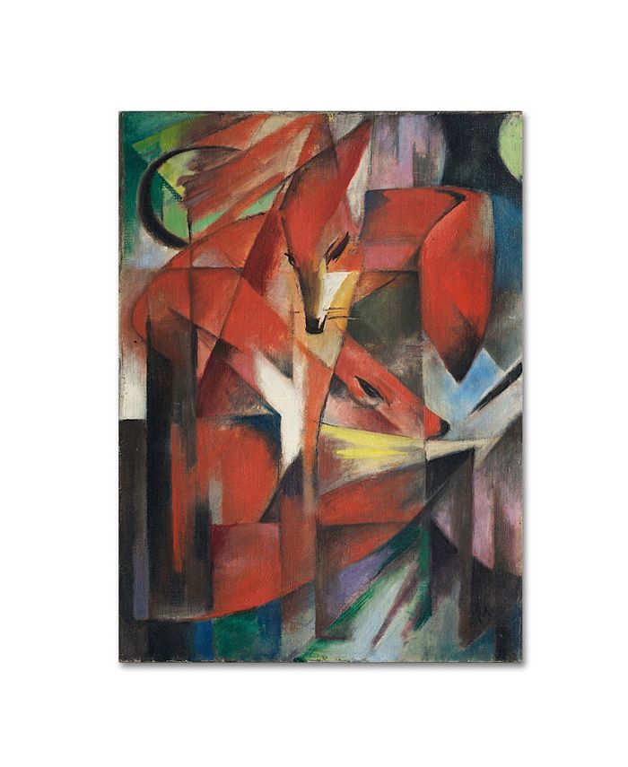 Trademark Global Franz Marc 'The Fox 1913' Canvas Art - 24" x 18" x 2 ...
