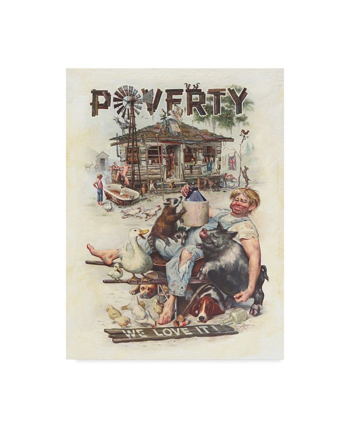Trademark Global D. Rusty Rust 'Poverty' Canvas Art - 24" x 18" x 2 ...
