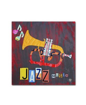 Design Turnpike 'Jazz Series Trumpet' Canvas Art - 14" x 14" x 2" - Macy's