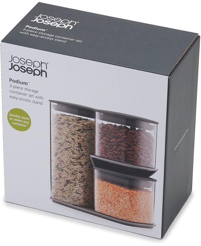 Joseph Joseph Podium 3-Pc. Stackable Storage Set with Stand - Macy's