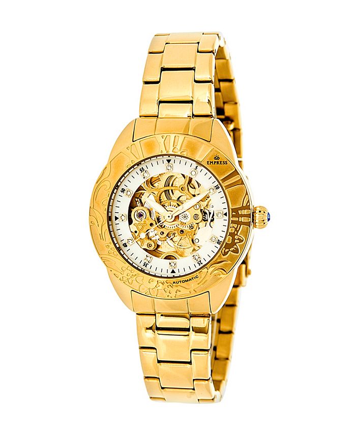 Empress Godiva Automatic Gold Stainless Steel Watch 38mm - Macy's